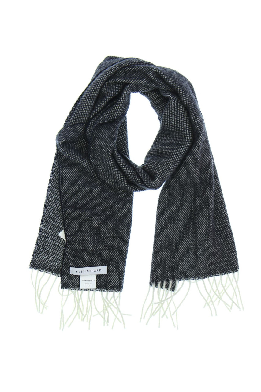 YVES GERARD - Strick-Schal aus Wolle mit Fransen secondhand kaufen: nu