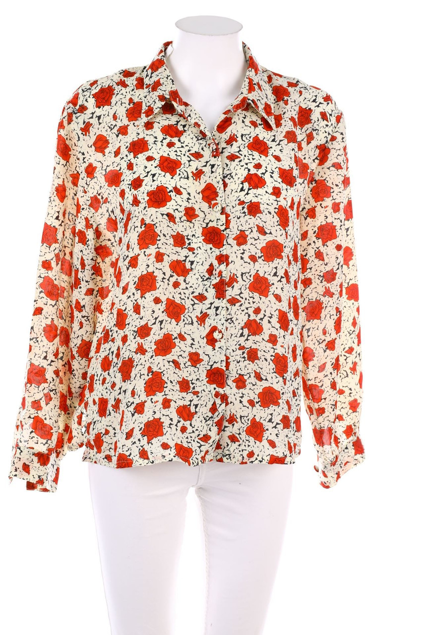 VINTAGE - Bluse mit Blumen-Print - M secondhand kaufen: nur bei VINTAG