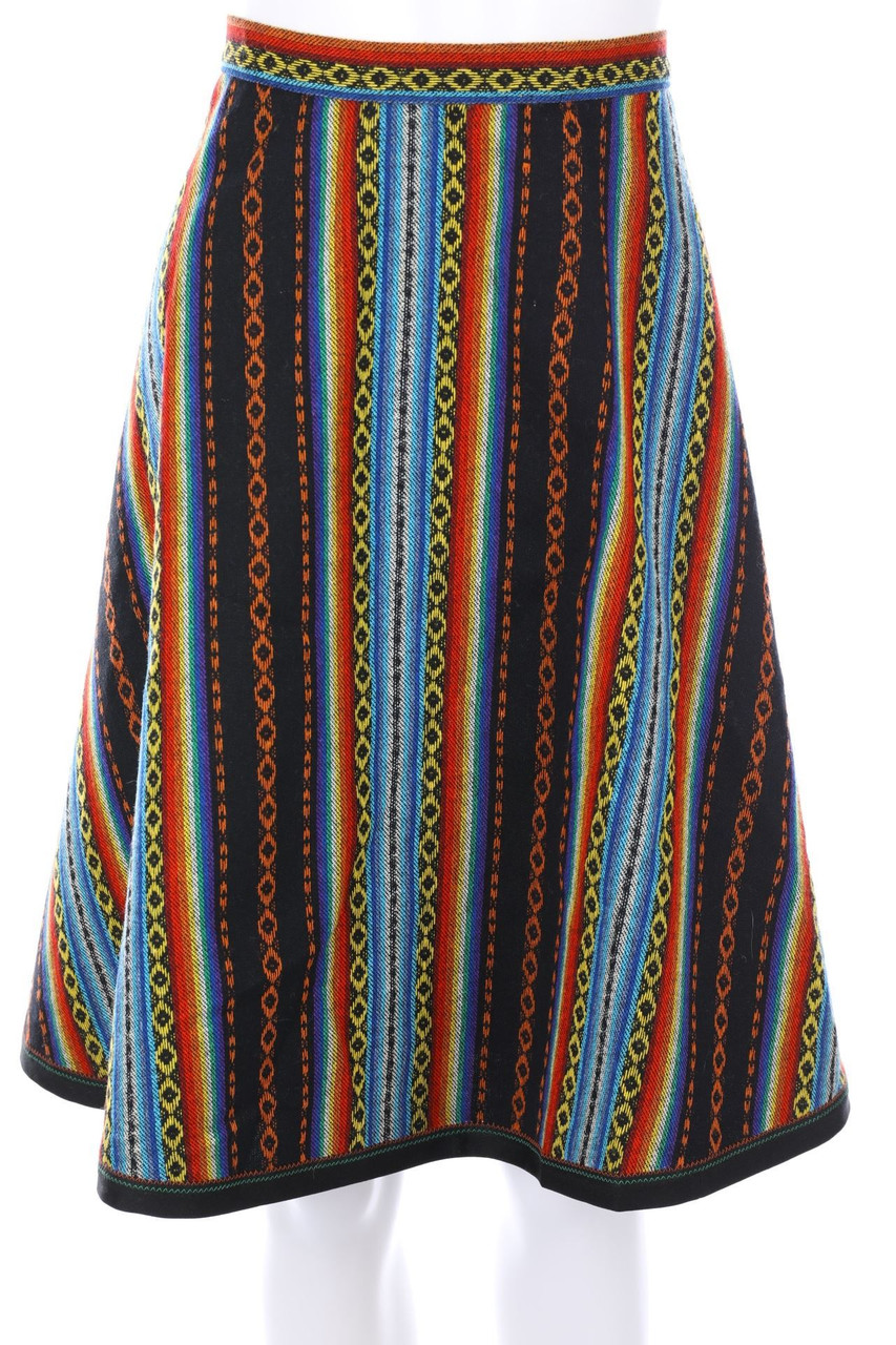 VINTAGE - Rock in A-Linie mit Ethno-Print - D 38 secondhand kaufen: nu